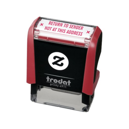 Return To Sender Not At This Address Custom Office Self-inking Stamp ...