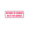 Return To Sender Not At This Address Office Custom Self-inking Stamp ...