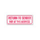 Return To Sender Not At This Address Office Custom Self-inking Stamp ...