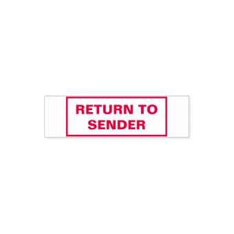 Return To Sender Or Custom Text Business Office Self-inking Stamp | Zazzle