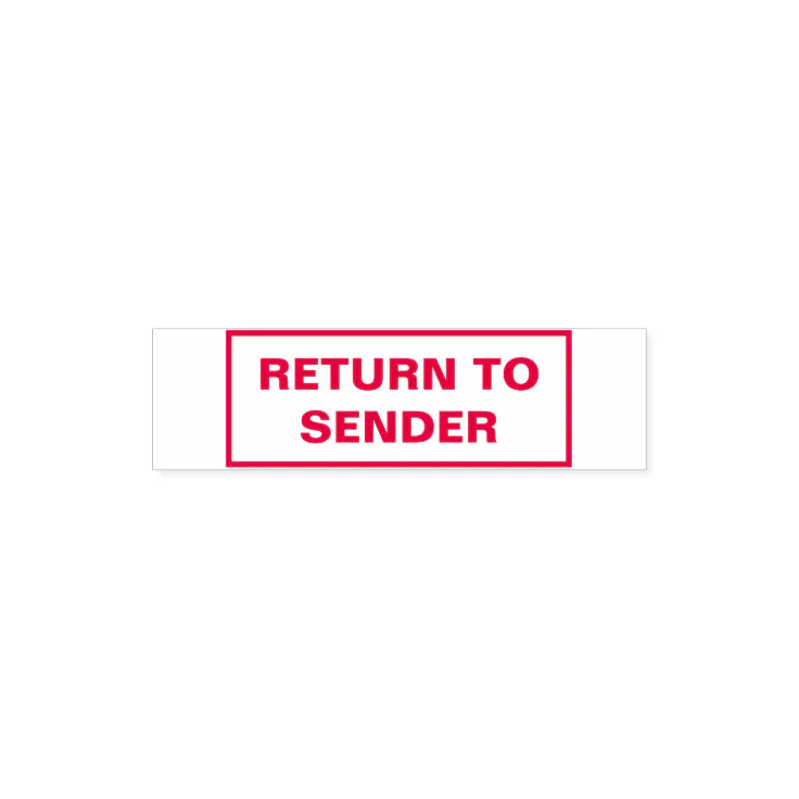 Return To Sender Or Custom Text Business Office Self-inking Stamp | Zazzle