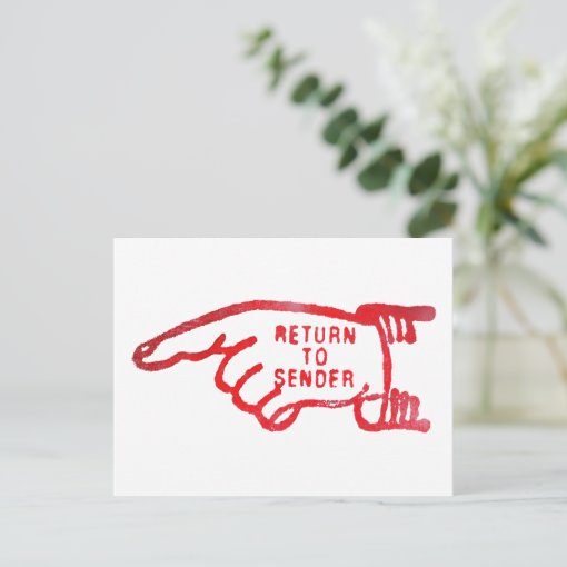 Return To Sender Postcard | Zazzle