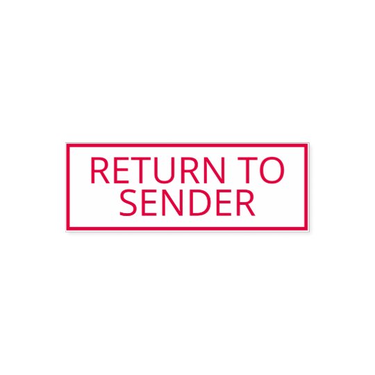 Return to Sender Red Self-inking Stamp | Zazzle.com