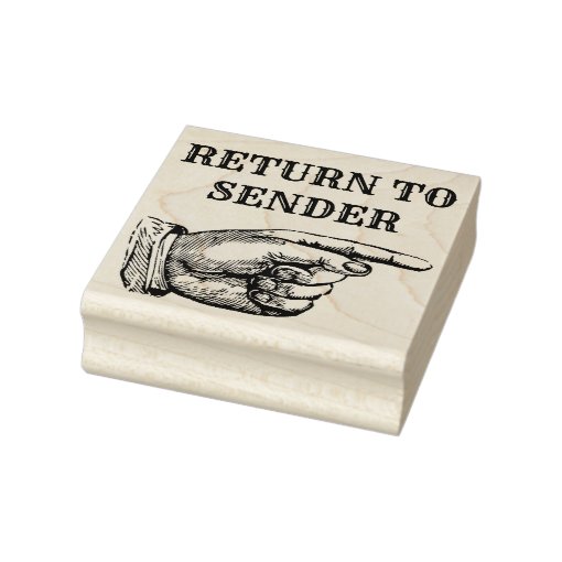 Return to sender rubber stamp | Zazzle