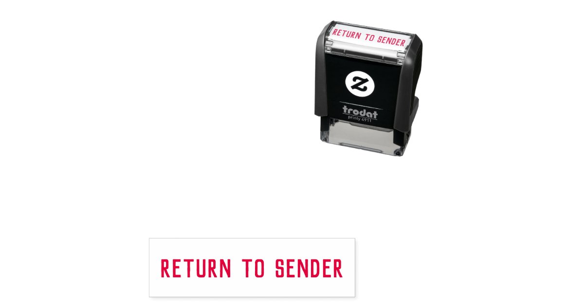 Return to Sender Self-inking Stamp | Zazzle