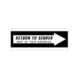 Return to Sender Stamp Not at This Address Custom | Zazzle
