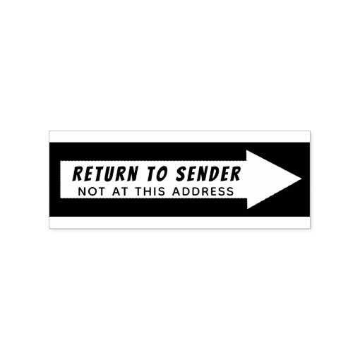 Return to Sender Stamp Not at This Address Custom | Zazzle