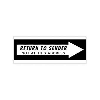 Return to Sender Stamp Not at This Address Custom | Zazzle