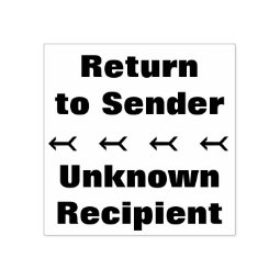 "Return to Sender", "Unknown Recipient" Rubber Stamp | Zazzle