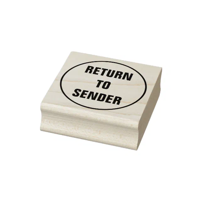 "RETURN TO SENDER" Within a Circle Outline Rubber Stamp | Zazzle