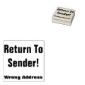 "Return To Sender!" "Wrong Address" Rubber Stamp | Zazzle