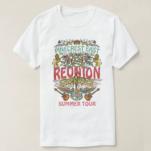 Reunion Band Retro 70s Concert Logo Custom T-Shirt | Zazzle