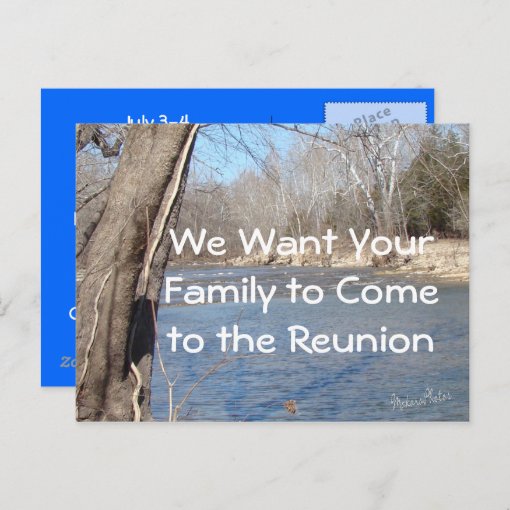 Reunion card-customize postcard | Zazzle