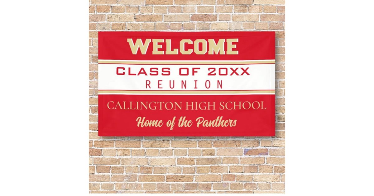Reunion! CUSTOMIZED Class Reunion banner | Zazzle