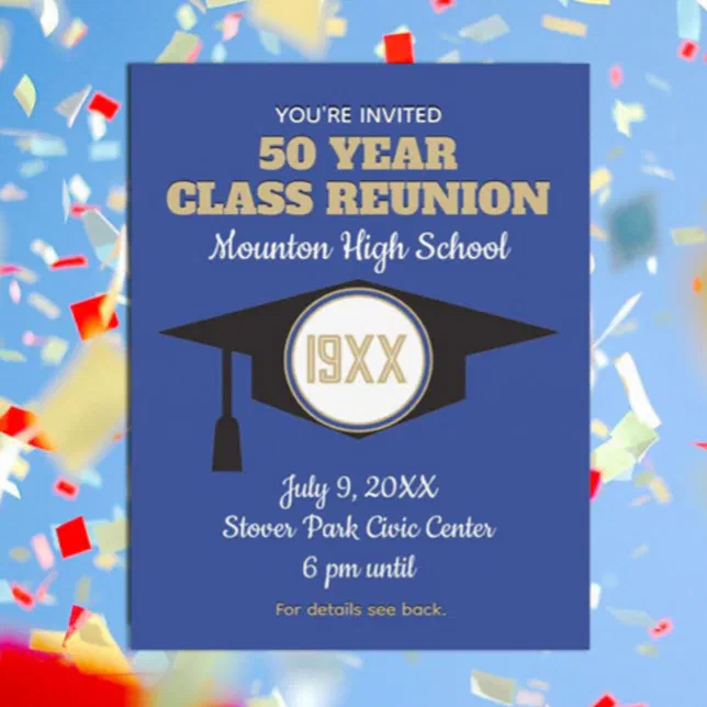 Reunion Invite! Custom Class Reunion invitation | Zazzle