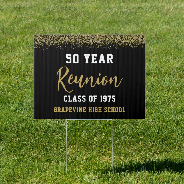 Reunited High School Class of Reunion Party Yard Sign | Zazzle