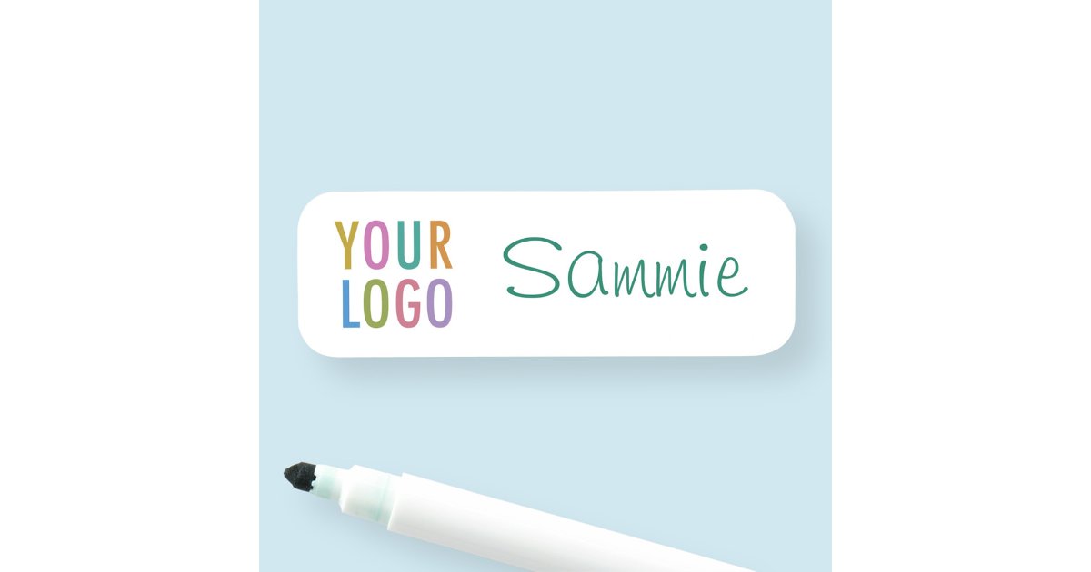 Reusable Dry Erase Name Tag Safety Pin Erasable | Zazzle