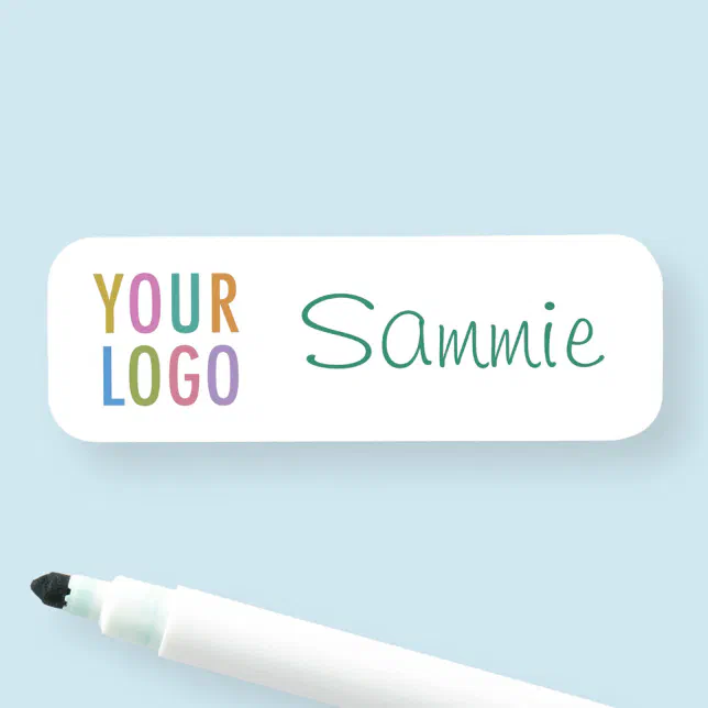 Reusable Dry Erase Name Tag Safety Pin Erasable | Zazzle
