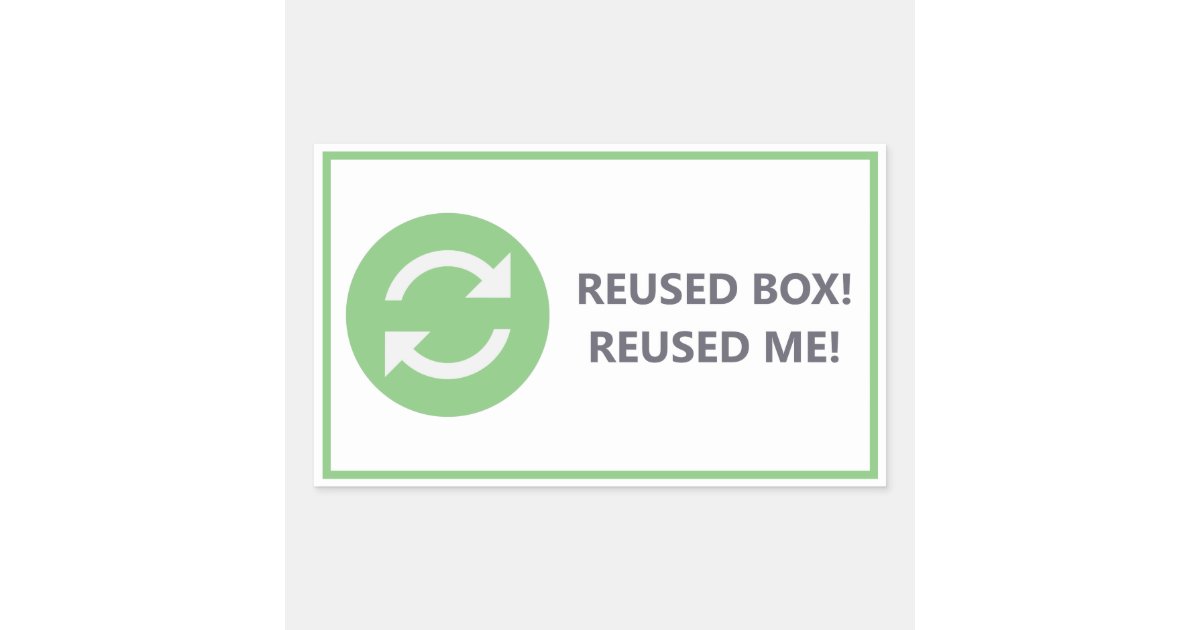 Reused box - Reused me Sticker | Zazzle
