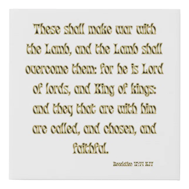 Revelation 17:14 Bible Verse KJV Wall Art | Zazzle