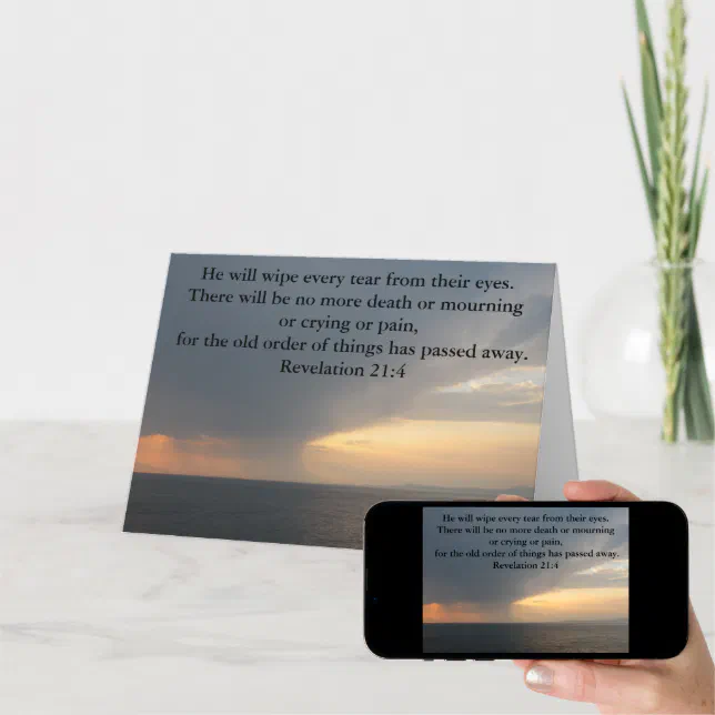 Revelation 21:4 card | Zazzle