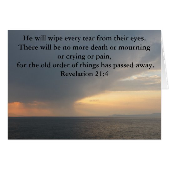 Revelation 21:4 card | Zazzle.com