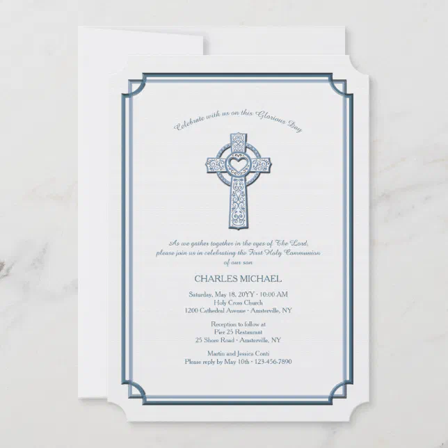 Reverent Cross Religious Invitation | Zazzle
