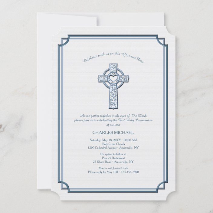 Reverent Cross Religious Invitation | Zazzle.com
