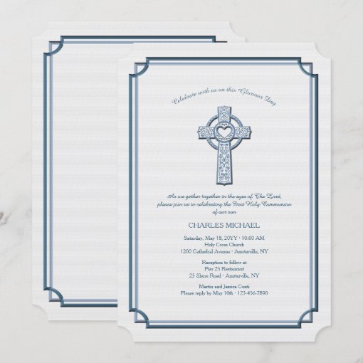 Reverent Cross Religious Invitation | Zazzle