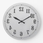 Reverse Numbers Wall Clock | Zazzle