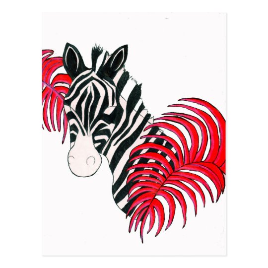 Reverse Zebra Postcard | Zazzle.com