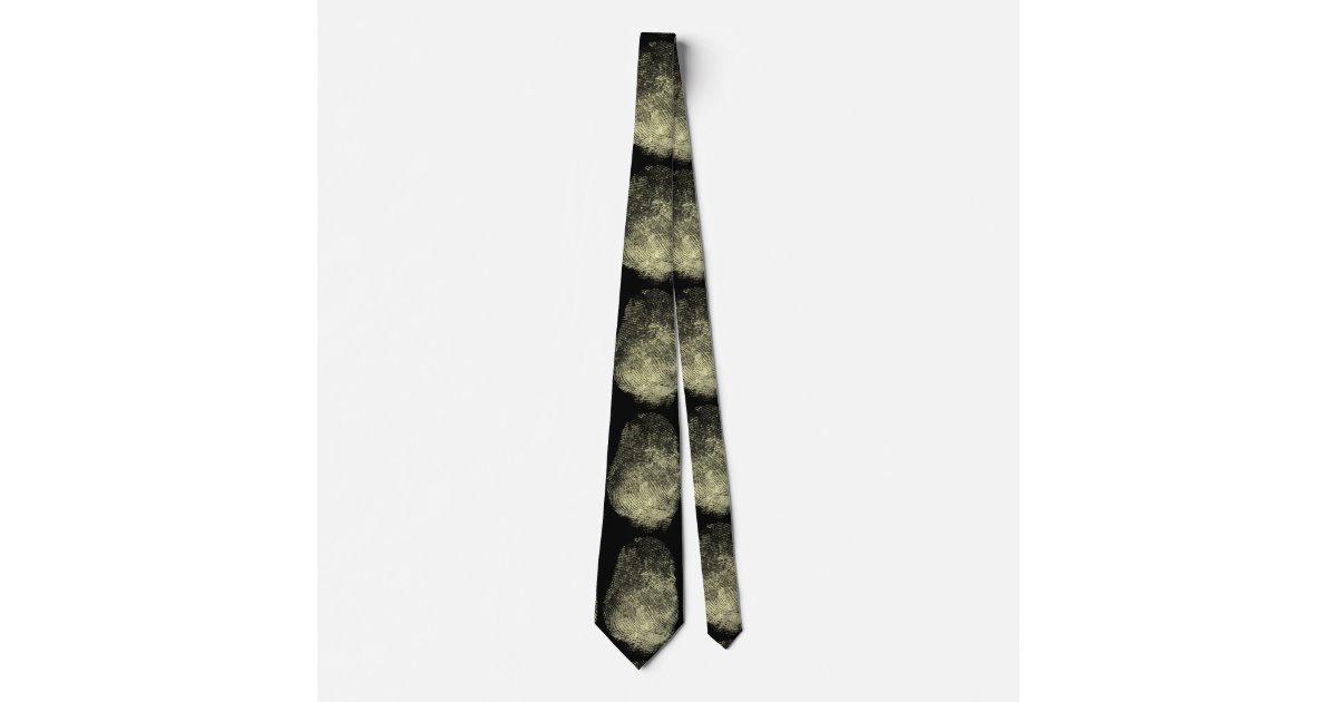 Reversed Loop Fingerprint Neck Tie | Zazzle