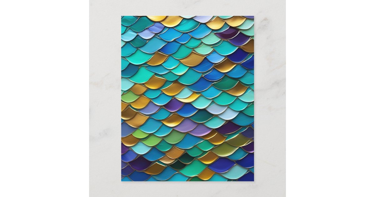 Reversible art paper, Mermaid scales flourishes Flyer | Zazzle