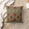 Reversible Brown And Cream Throw Pillow | Zazzle