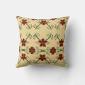 Reversible Brown And Cream Throw Pillow | Zazzle
