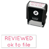 Reviewed, OK to file self inking stamp | Zazzle