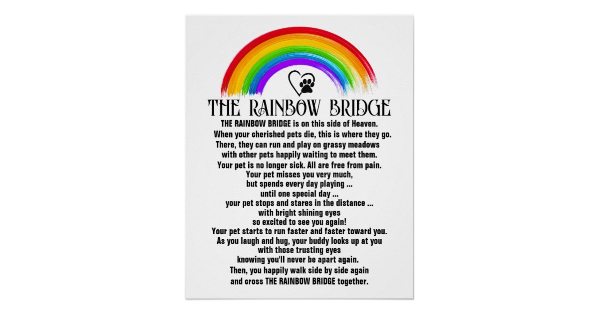 Revised THE RAINBOW BRIDGE Poster | Zazzle