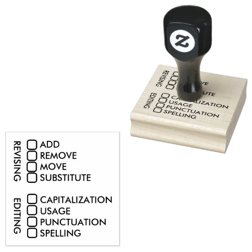 Revising and Editing Writing Process Rubber Stamp | Zazzle