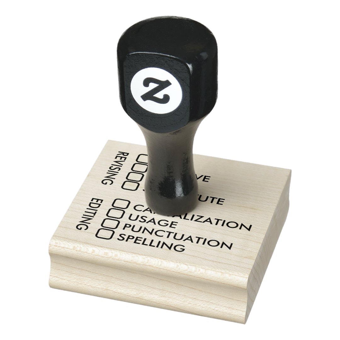 Revising and Editing Writing Process Rubber Stamp | Zazzle