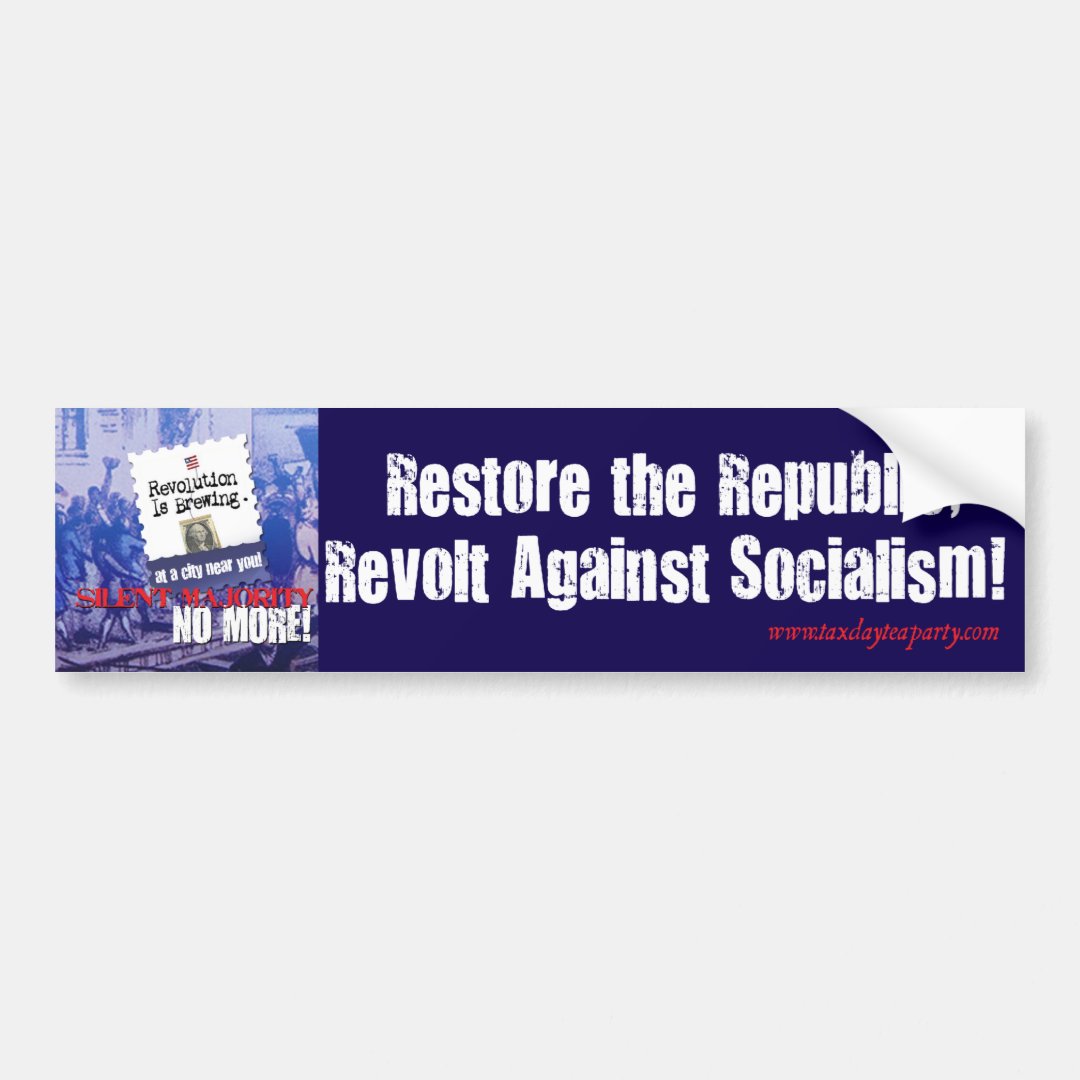 Revolt Against Socialism Bumper Sticker | Zazzle