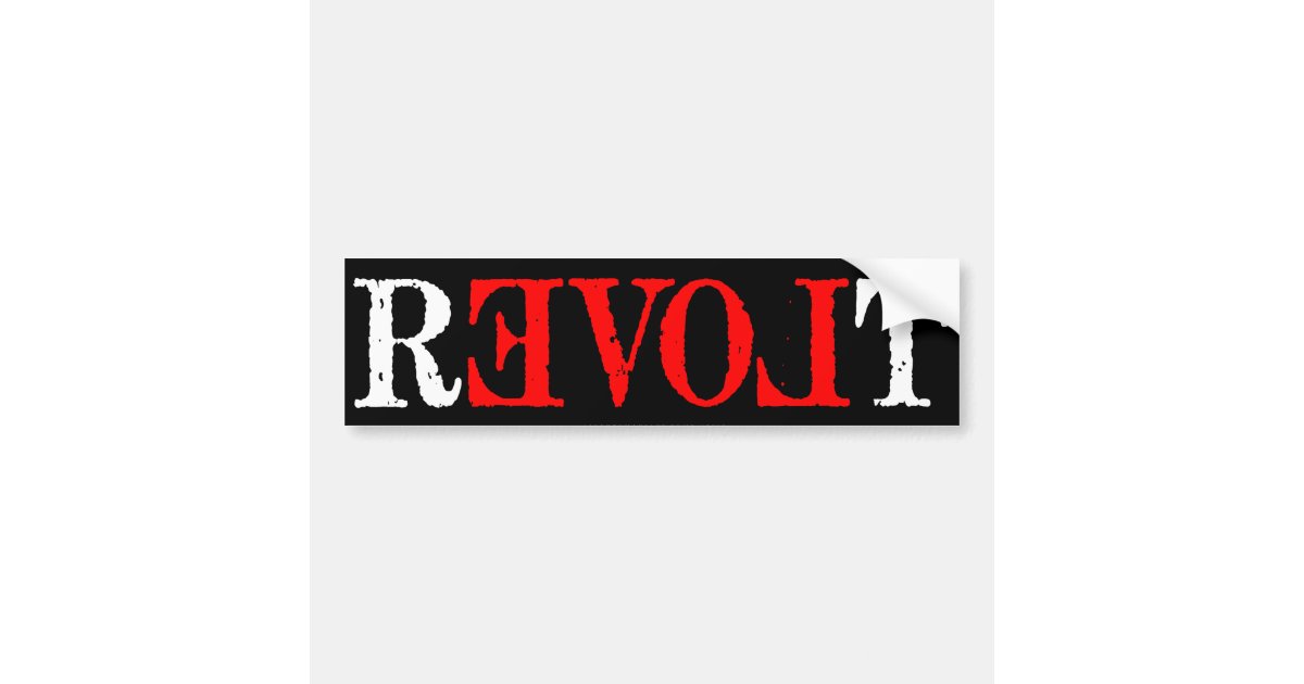 Revolt Bumper Sticker | Zazzle