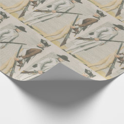 Revolutionary Soldiers wrapping paper | Zazzle