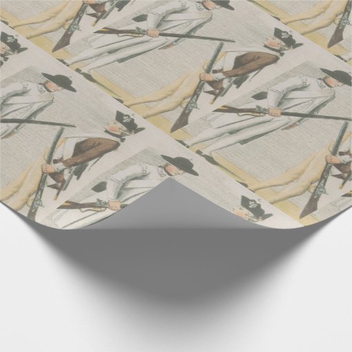 Revolutionary Soldiers wrapping paper | Zazzle