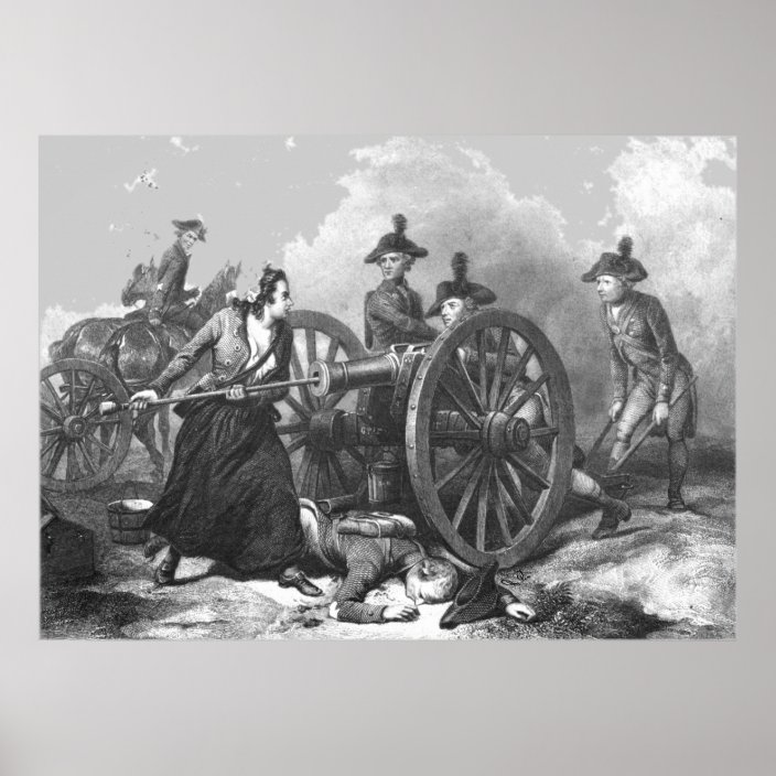Revolutionary War Molly Pitcher Cannon Print | Zazzle.com