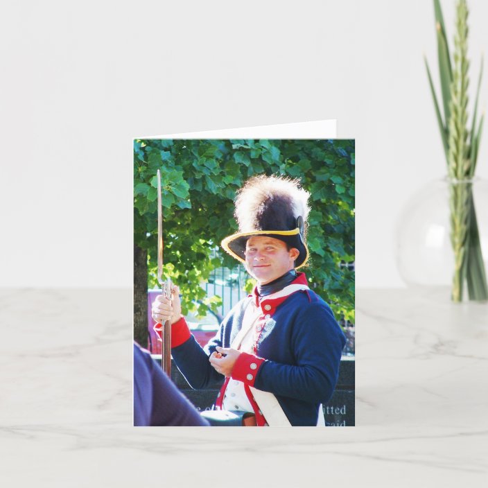 Revolutionary War Soldier Note Card | Zazzle