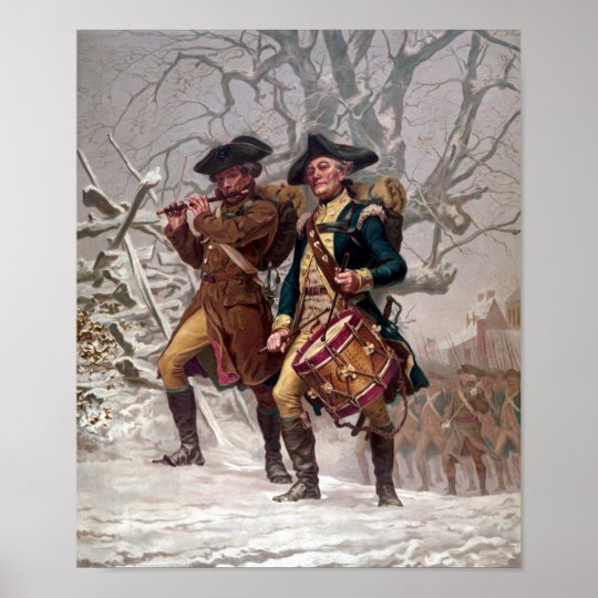 Revolutionary War Soldiers Marching Poster | Zazzle.com