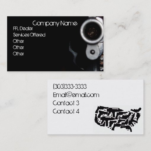 Revolver FFL dealer business card | Zazzle