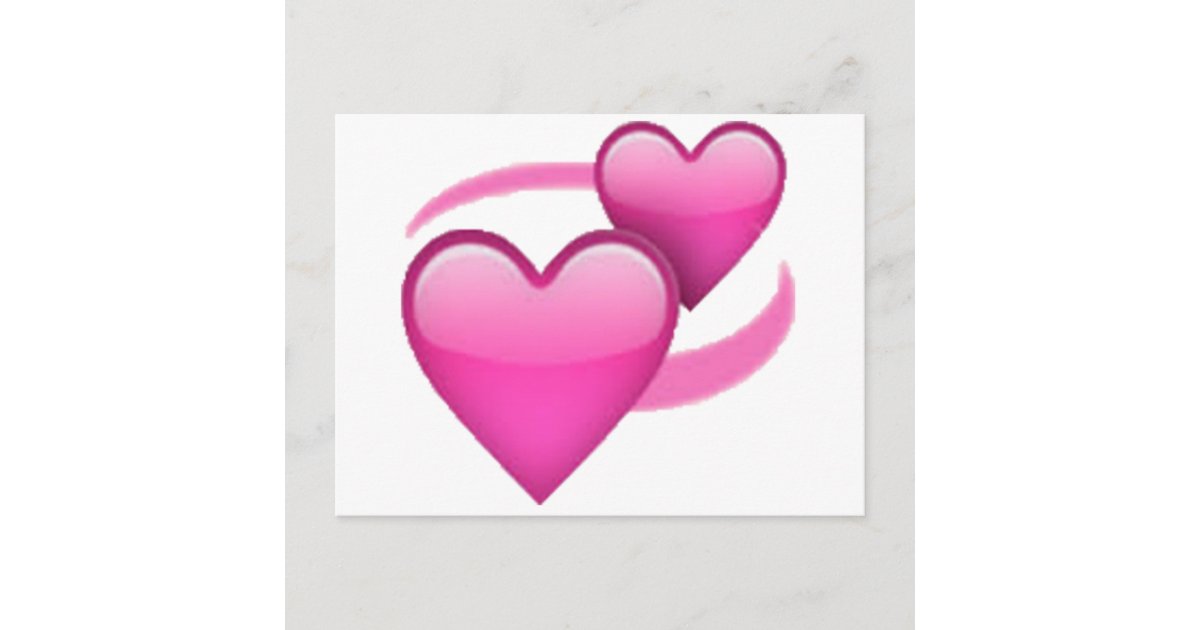 Revolving Hearts - Emoji Postcard | Zazzle