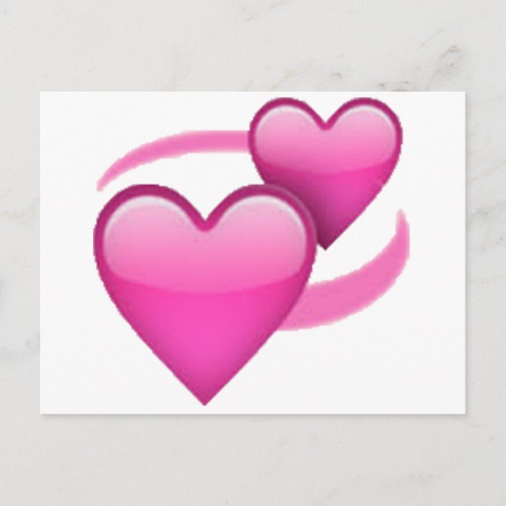 Revolving Hearts - Emoji Postcard | Zazzle