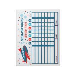 Reward Chart Airplane Personalized Chore Chart Notepad | Zazzle